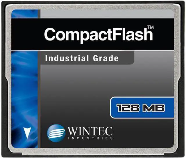 Wintec 128MB Compact Flash (CF) Card Industrial Grade SLC Nand Black ...