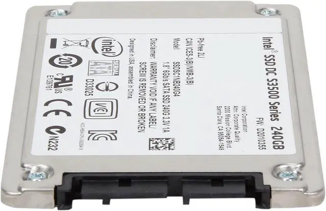 Intel DC S3500 SSDSC1NB240G401 240GB SATA 3.0 6Gb/S MLC Solid State ...