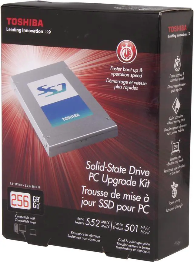 Toshiba 256GB SATA III Internal Solid State Drive (SSD) HDTS225XZSWA ...