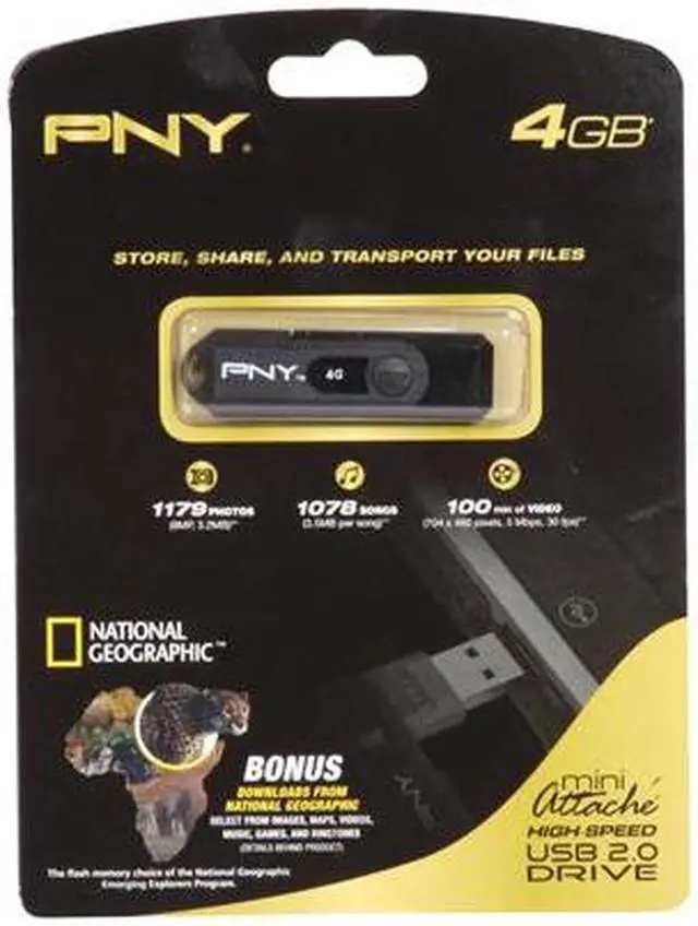 PNY Mini Attaché 4GB USB 2.0 Flash Drive - Newegg.com