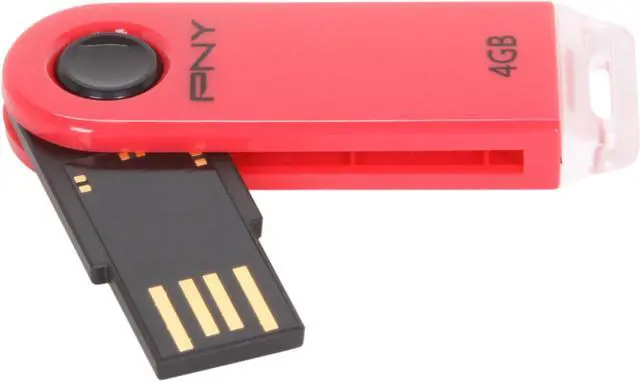 PNY Micro Swing Attaché 4GB USB 2.0 Flash Drive (Red) - Newegg.com