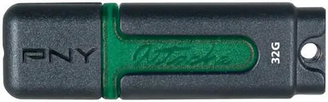 PNY Attache 32GB USB 2.0 Flash Drive (Black/Green) - Newegg.com