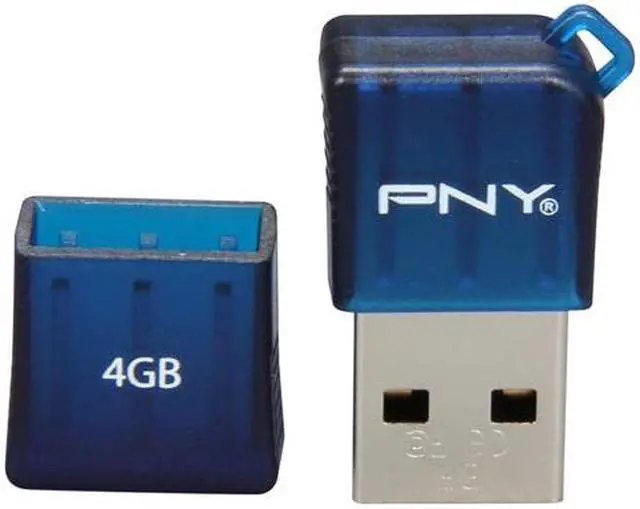 PNY Micro Sleek Attaché 4GB USB 2.0 Flash Drive (Blue) - Newegg.com
