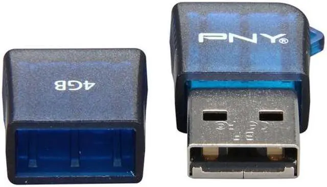 PNY Micro Sleek Attaché 4GB USB 2.0 Flash Drive (Blue) - Newegg.com