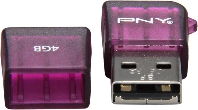 PNY Micro Sleek Attaché 4GB USB 2.0 Flash Drive (Purple) - Newegg.com