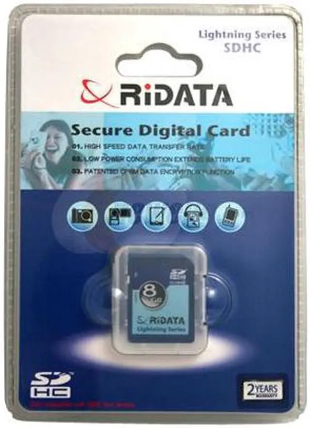 RiDATA Lightning Series 8GB Secure Digital (SD) class 6 High-Capacity ...