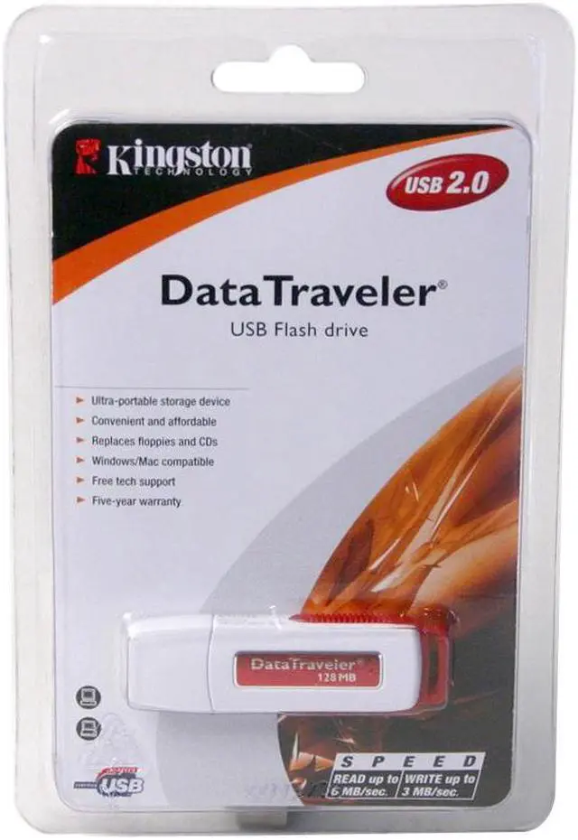 Kingston DataTraveler I 128MB Flash Drive (USB2.0 Portable) - Newegg.com
