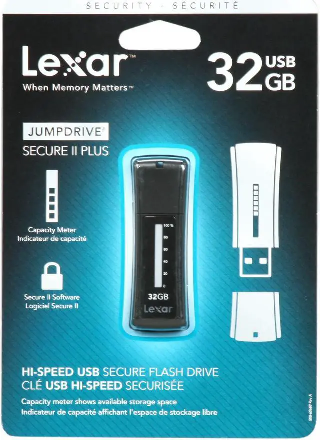 Lexar JumpDrive Secure II Plus 32GB USB 2.0 Flash Drive - Newegg.com