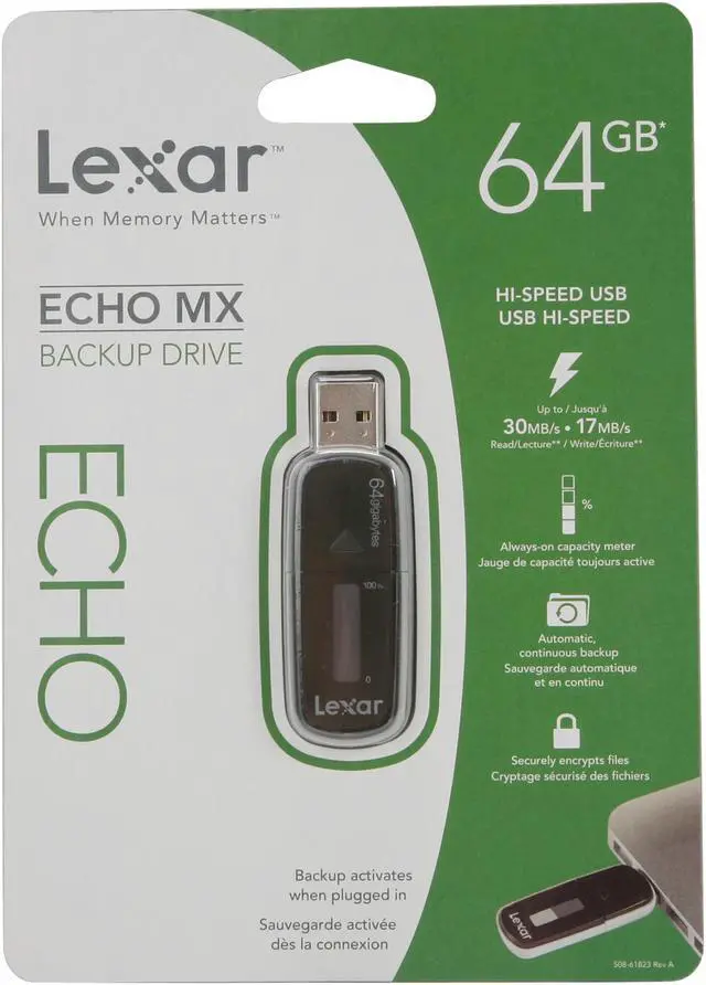 Lexar Echo MX 64GB Backup Drive - Newegg.com