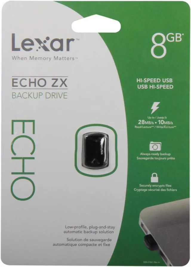 Lexar Echo ZX 8GB Backup Drive - Newegg.com