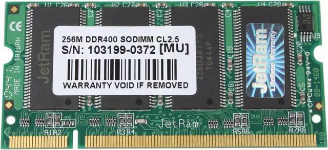 Transcend 256MB 200-Pin DDR SO-DIMM DDR 400 (PC 3200) Laptop Memory ...