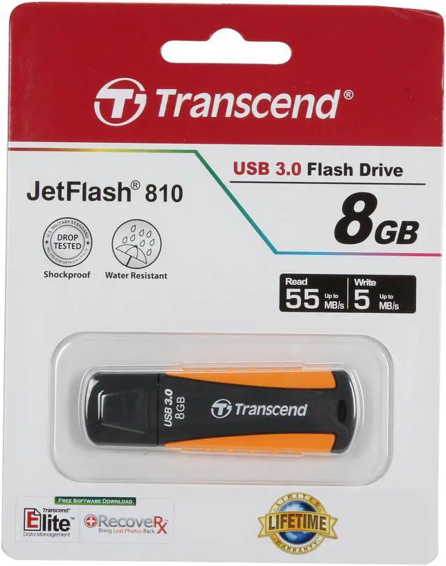Transcend JetFlash 810 8GB Flash Drive - Newegg.com