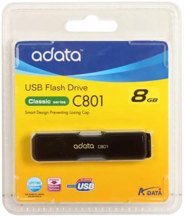 ADATA Classic Series 8GB Flash Drive (USB2.0 Portable) - Newegg.com