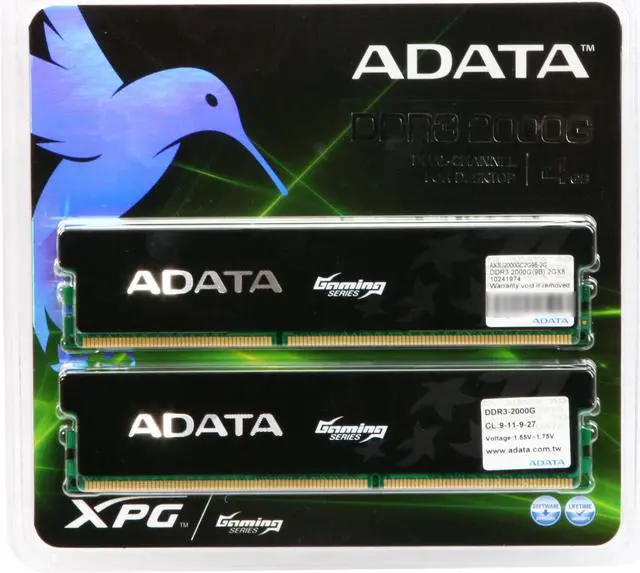 ADATA XPG Gaming Series 4GB (2 x 2GB) DDR3 2000 (PC3 16000) Desktop ...