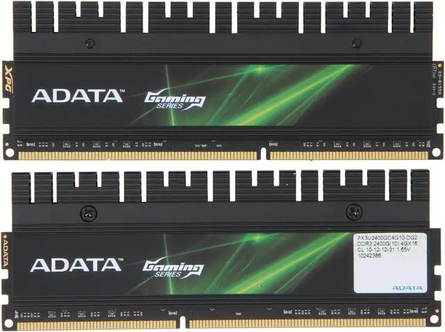 ADATA Gaming v2.0 Series 8GB (2 x 4GB) DDR3 2400 (PC3 19200) Desktop ...
