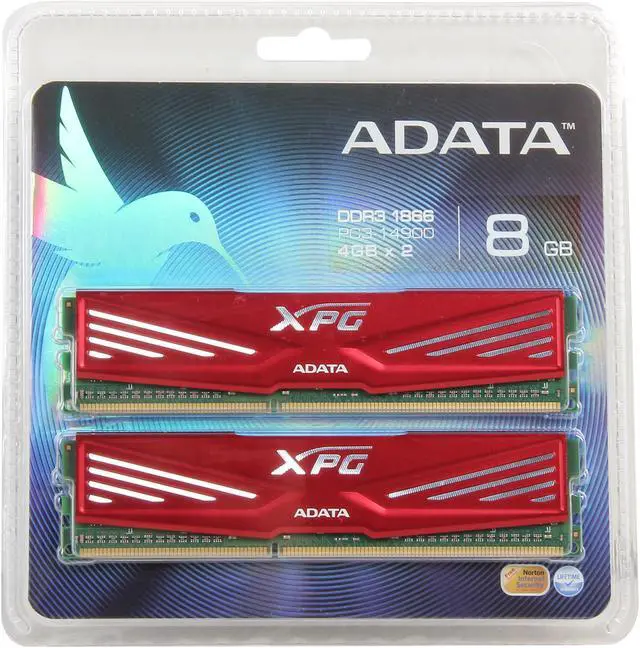 XPG V1.0 8GB (2 x 4GB) DDR3 1866 (PC3 14900) Desktop Memory Model ...
