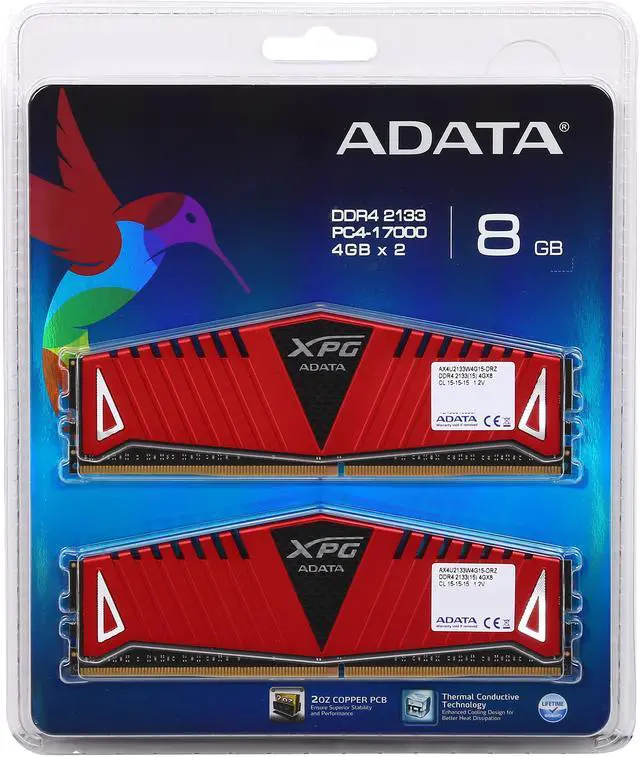 XPG Z1 8GB (2 x 4GB) DDR4 2133 (PC4 17000) Desktop Memory Model ...