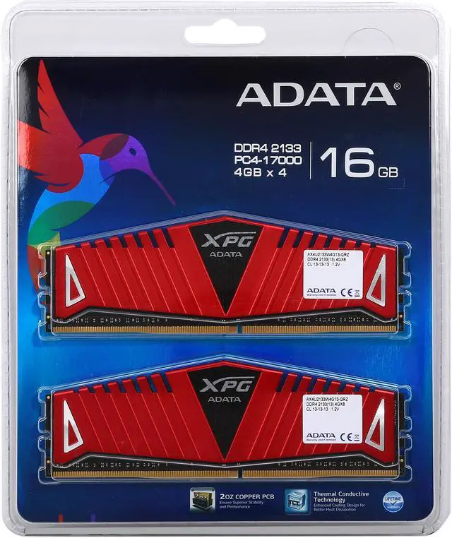XPG Z1 16GB (4 x 4GB) DDR4 2133 (PC4 17000) Desktop Memory Model ...