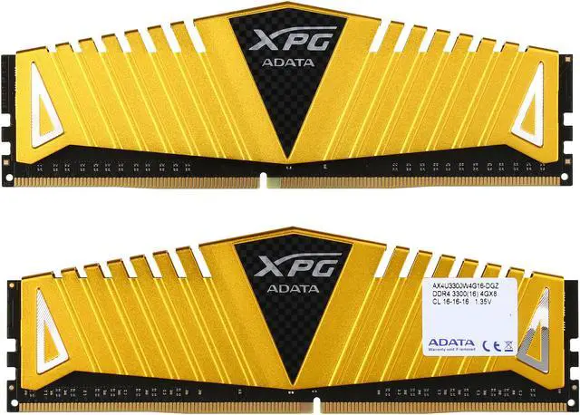 Open Box: XPG 8GB (2 x 4GB) DDR4 3300 (PC4 26400) Desktop Memory - Gold ...