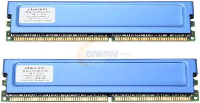 gigaram MACH 1000 1GB (2 x 512MB) DDR 433 (PC 3500) Dual Channel Kit ...