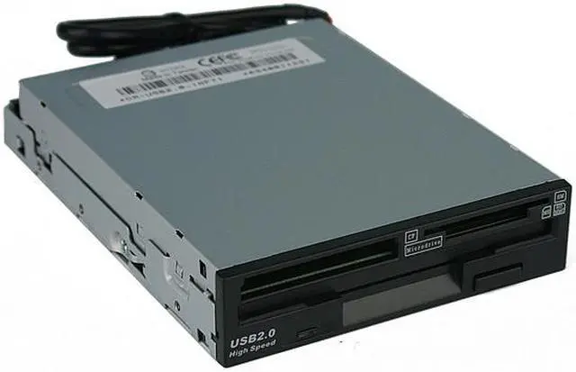 Rosewill RCR-FD200 All-in-one USB 2.0 Black 3.5" Card Reader with 1 ...