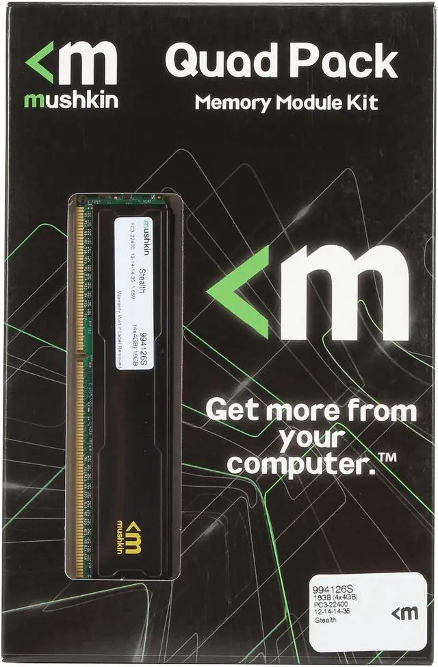 Mushkin Enhanced Stealth 16GB (4 x 4GB) DDR3 2800 (PC3 22400) Desktop ...
