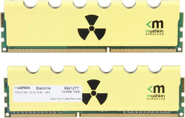 Mushkin Enhanced Blackline RADIOACTIVE 16GB (4 x 4GB) DDR3 2666 (PC3 ...