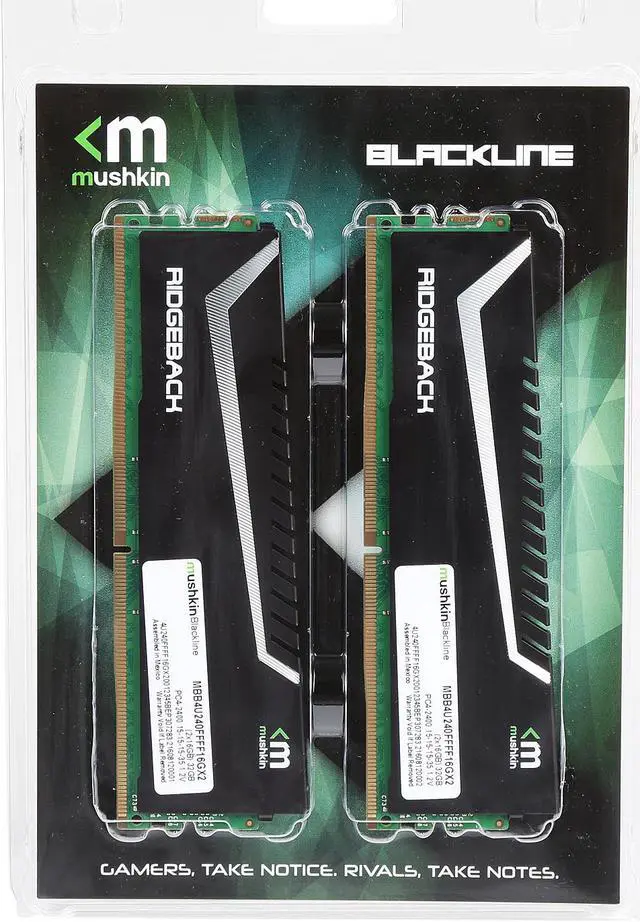 Mushkin Enhanced Blackline 32GB (2 x 16GB) DDR4 2400 (PC4 19200 ...