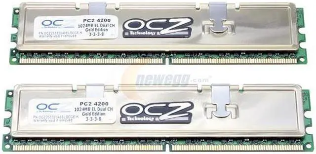 OCZ Gold Series 2GB (2 x 1GB) DDR2 533 (PC2 4200) Dual Channel Kit ...