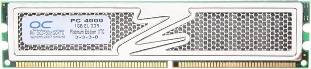 OCZ 1GB DDR 500 (PC 4000) System Memory Model OCZP5001GXTC - Newegg.com