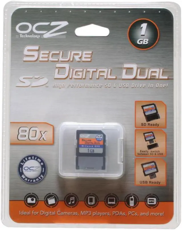 OCZ 1GB SD DUO (SD + USB) Flash Card Model OCZSDDU80-1GB - Newegg.com