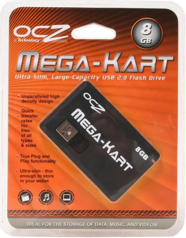 OCZ Mega-Kart 8GB Flash Drive (USB2.0 Portable) - Newegg.com
