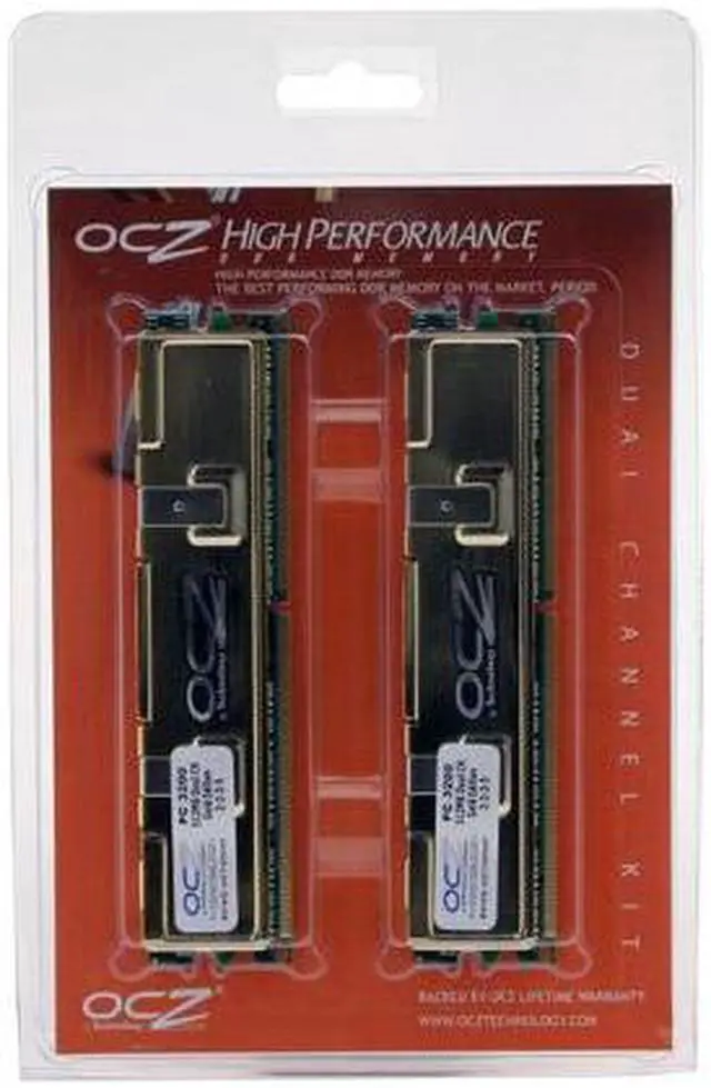 OCZ Gold Series 1GB (2 x 512MB) DDR 400 (PC 3200) Dual Channel Kit ...