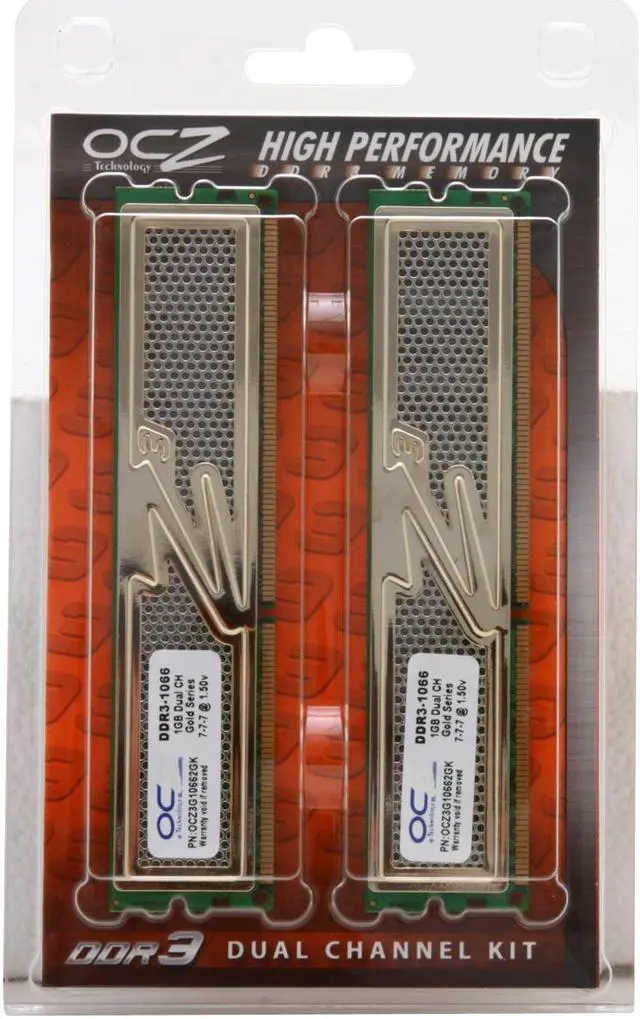 OCZ Gold 2GB (2 x 1GB) DDR3 1066 (PC3 8500) Desktop Memory Model ...