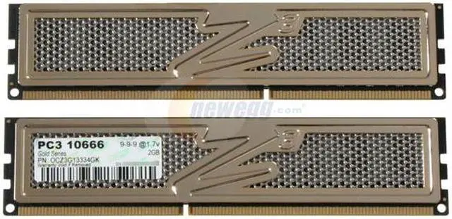 OCZ Gold 4GB (2 x 2GB) DDR3 1333 (PC3 10666) Dual Channel Kit Desktop ...