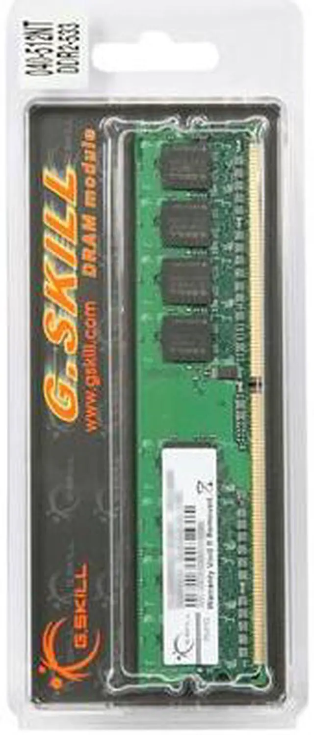 G.SKILL 512MB DDR2 533 (PC2 4200) System Memory Model F2-4200PHU1-512NT ...