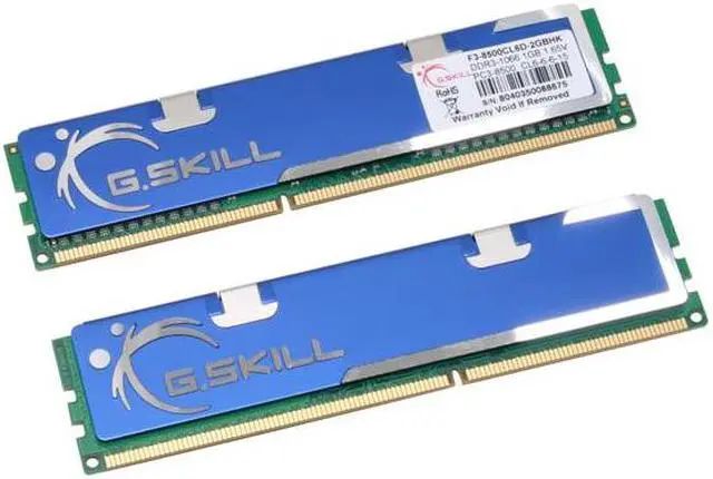 G.SKILL 2GB (2 x 1GB) DDR3 1066 (PC3 8500) Dual Channel Kit Desktop ...