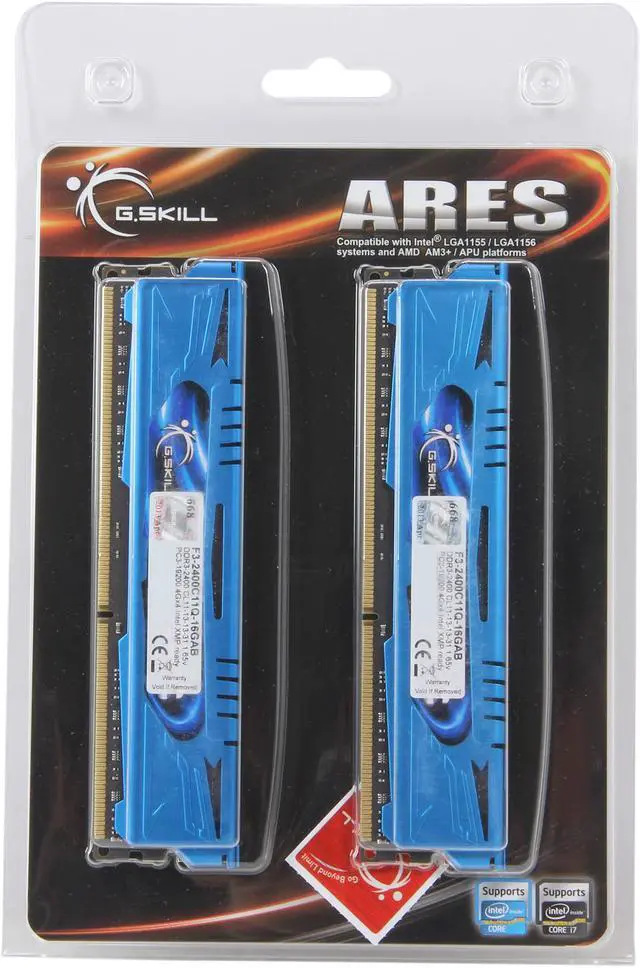 G.SKILL Ares Series 16GB (4 x 4GB) DDR3 2400 (PC3 19200) Desktop Memory ...