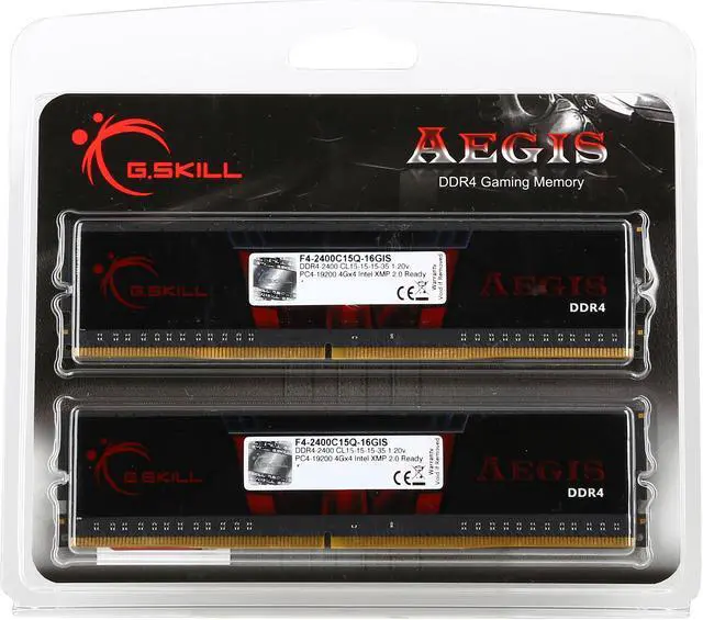 G.SKILL Aegis 16GB (4 x 4GB) DDR4 2400 (PC4 19200) Desktop Memory Model ...