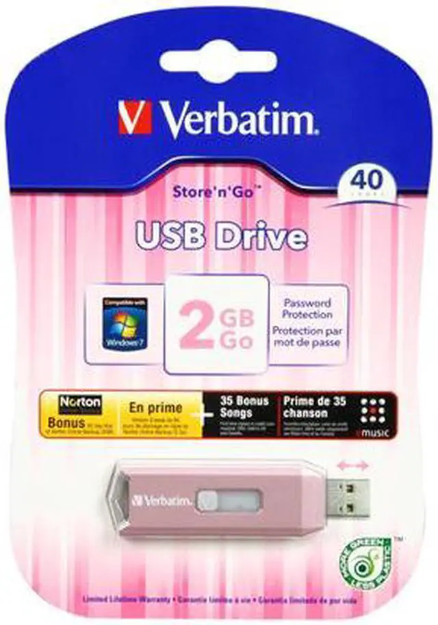 Verbatim Store 'n' Go Metallic 2GB USB 2.0 Flash Drive (Pink) - Newegg.com