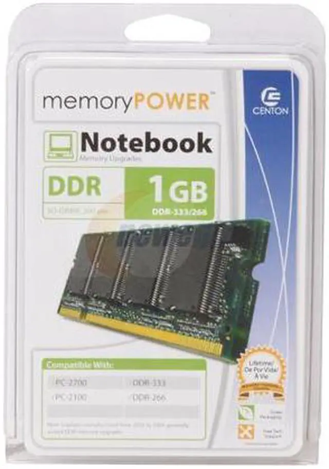 CENTON 1GB 200-Pin DDR SO-DIMM DDR 333 (PC 2700) Laptop Memory Model ...
