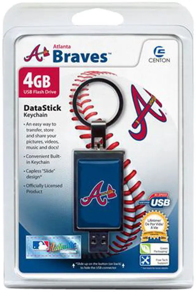 CENTON Atlanta Braves - MLB 4GB DataStick Keychain USB 2.0 Flash Drive ...