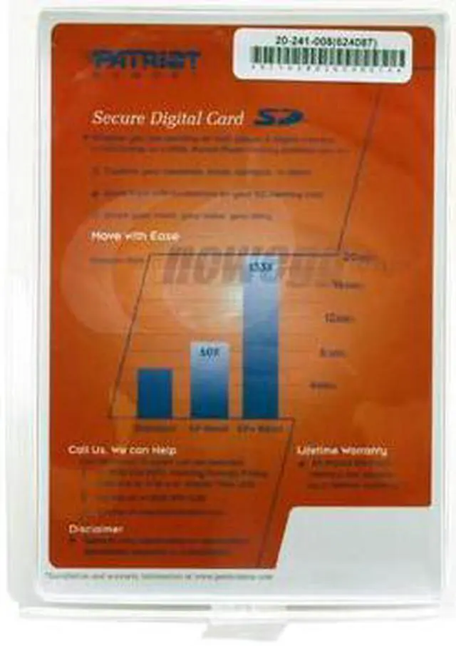Patriot Extreme Performance 2GB Secure Digital (SD) Flash Card Model ...
