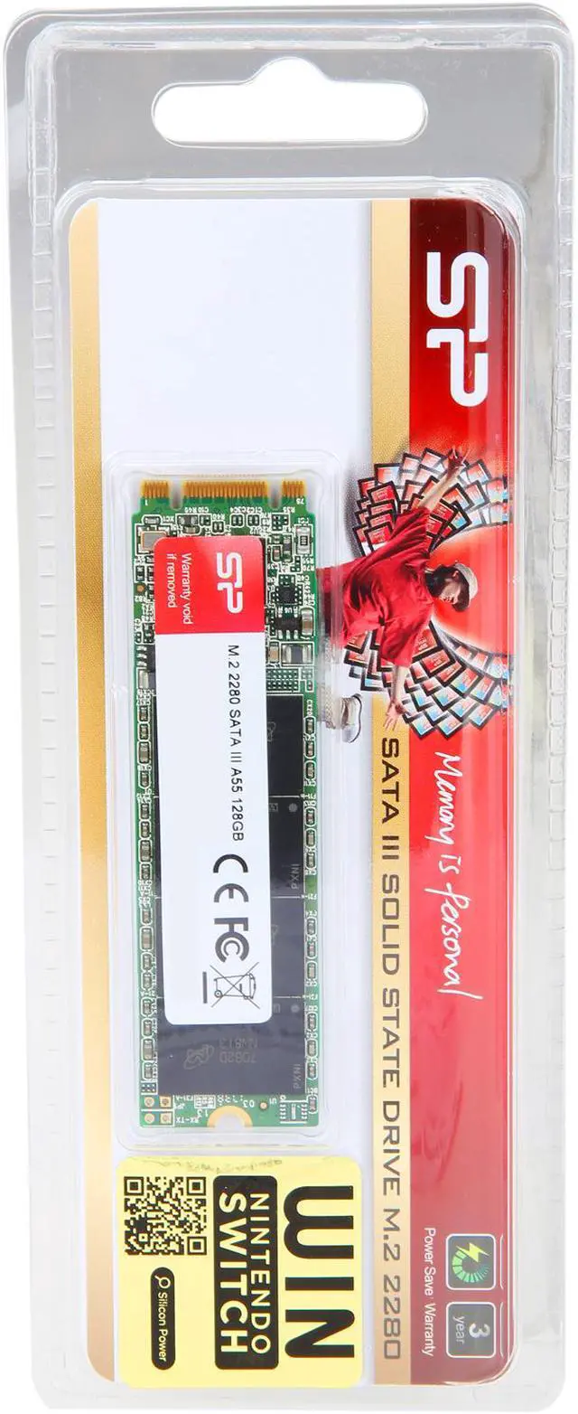 Silicon Power Ace A55 M.2 2280 128GB SATA III 3D NAND Internal Solid ...