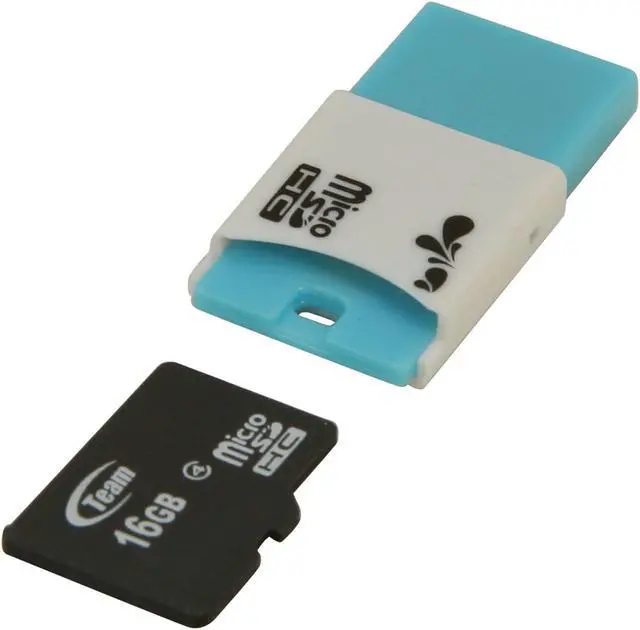 Team 16GB microSDHC Flash Card w/ USB2.0 Micro SD Card Reader TR11A1 Model TG016G0MC24C - Newegg.com
