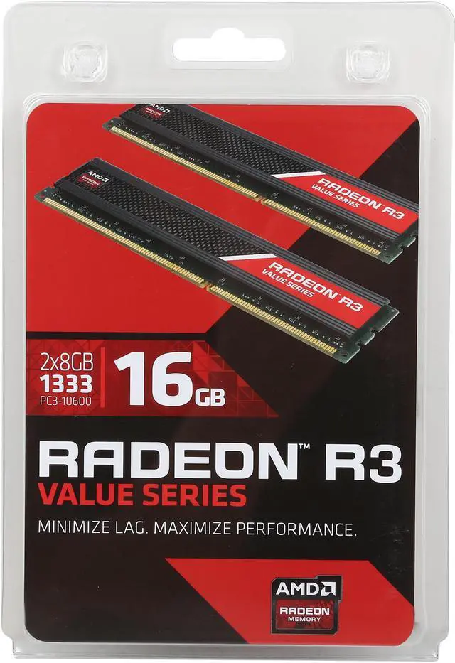 AMD Radeon R3 Value Series 16GB (2 x 8GB) DDR3 1333 (PC3 10600) Desktop ...