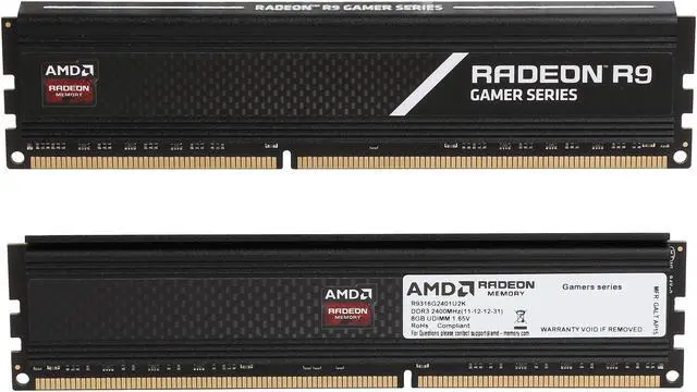 AMD Radeon R9 Gamer 16GB (2 x 8GB) DDR3 2400 (PC3 19200) Desktop Memory ...