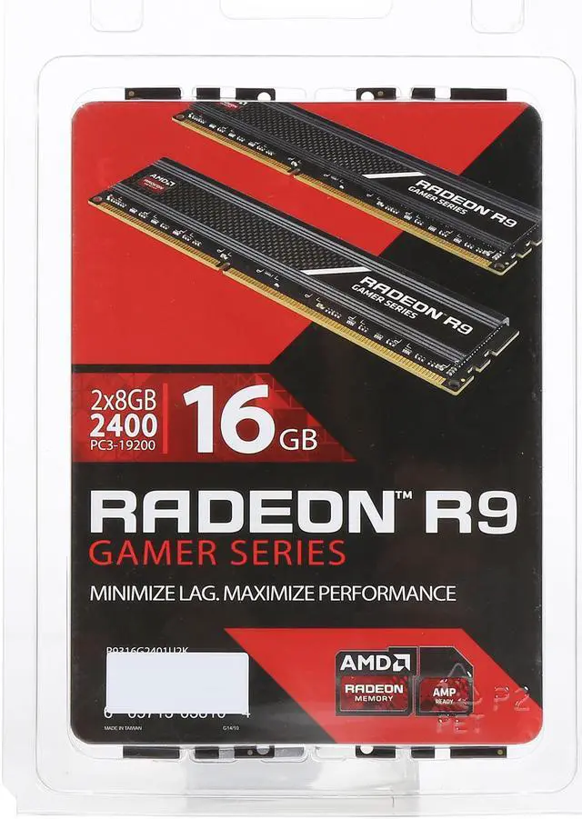 AMD Radeon R9 Gamer 16GB (2 x 8GB) DDR3 2400 (PC3 19200) Desktop Memory ...
