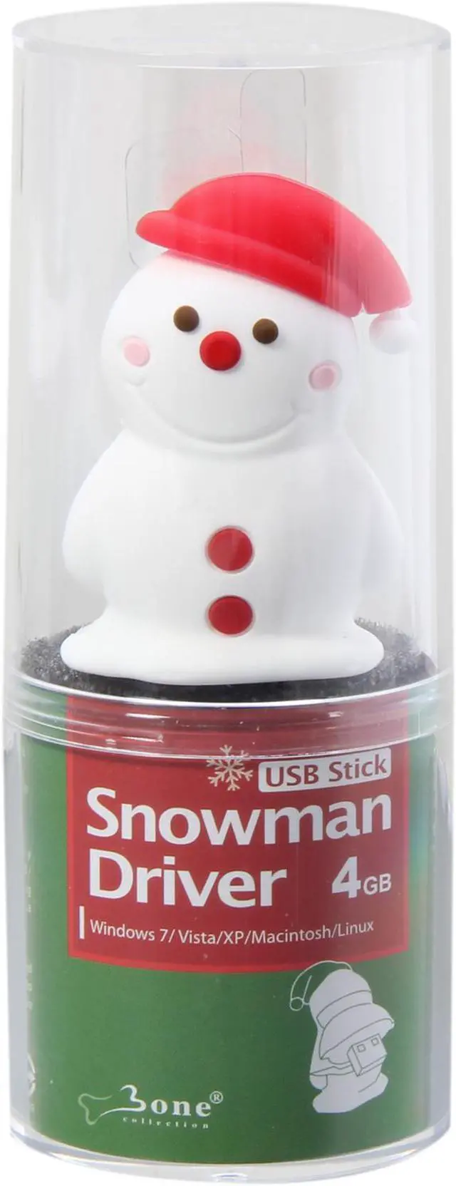 Bone Collection Snowman Driver 4GB USB 2.0 Flash Drive (White) - Newegg.com