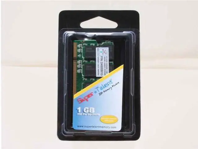 SUPER TALENT 1GB 200-Pin DDR SO-DIMM DDR 400 (PC 3200) Laptop Memory ...